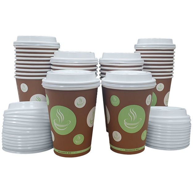 10oz BIODEGRADABLE tea and coffee paper cups (PACK OF 50 ...
