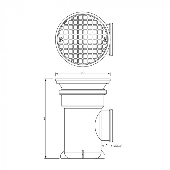 Floplast 110mm Bottle Gully - Circular Grid D510 | Construction Site ...