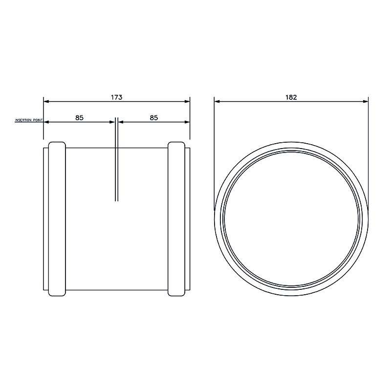 Floplast 160mm Underground Coupling Double Socket 6D105 | Construction Site Supplies
