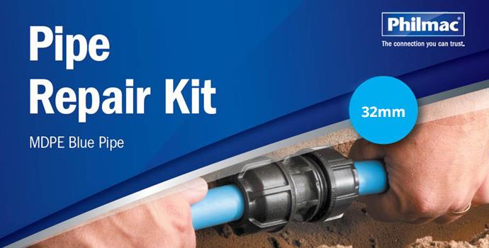 MDPE Pipe Repair Kit - 32mm | Construction Site Supplies