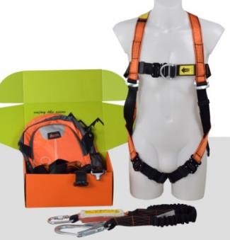 ARESTA Scaffolder Kit 6 - Double Point Safety Harness - Elasticated Webbing Lanyard - Kit Bag ...