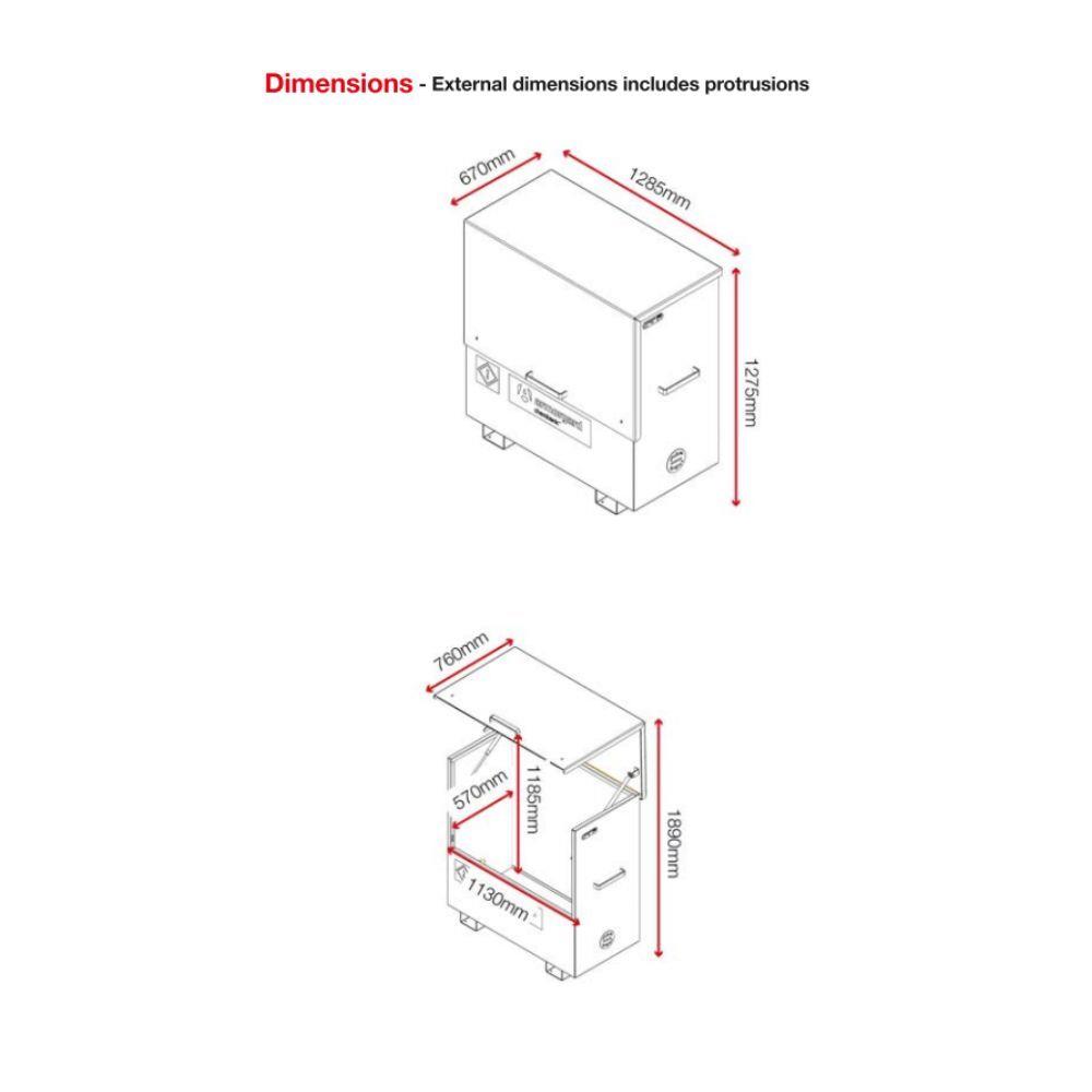ChemBank Site Chest 1275x675x1270 | Construction Site Supplies