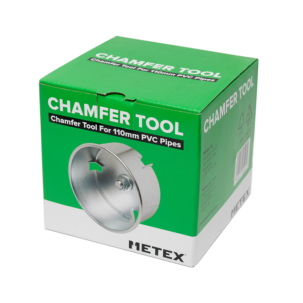 Metex Chamf 110mm Pipe Chamfer Tool | PVC Pipe 15° Chamfer Cutter ...